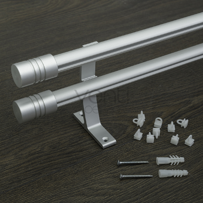 Metal Rustik Kornişli 20mm Perde Borusu, Perde Askısı Mat Gri Ağır ...