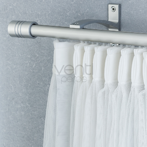 Metal Rustik Kornişli 20mm Perde Borusu, Perde Askısı Mat Gri Ağır ...